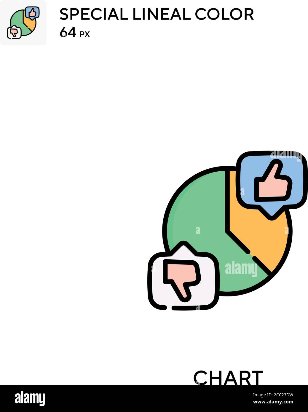 Chart Special lineal color vector icon. Chart icons for your business ...