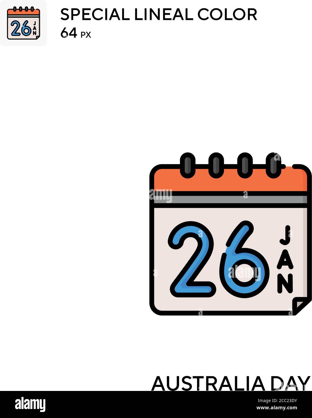 Australia day Special lineal color vector icon. Australia day icons for ...