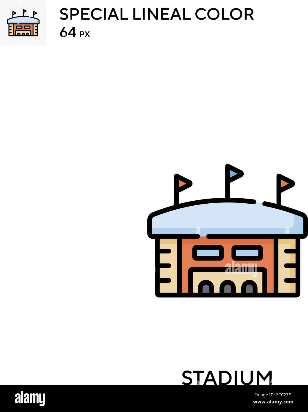 Stadium Special lineal color vector icon. Stadium icons for your ...