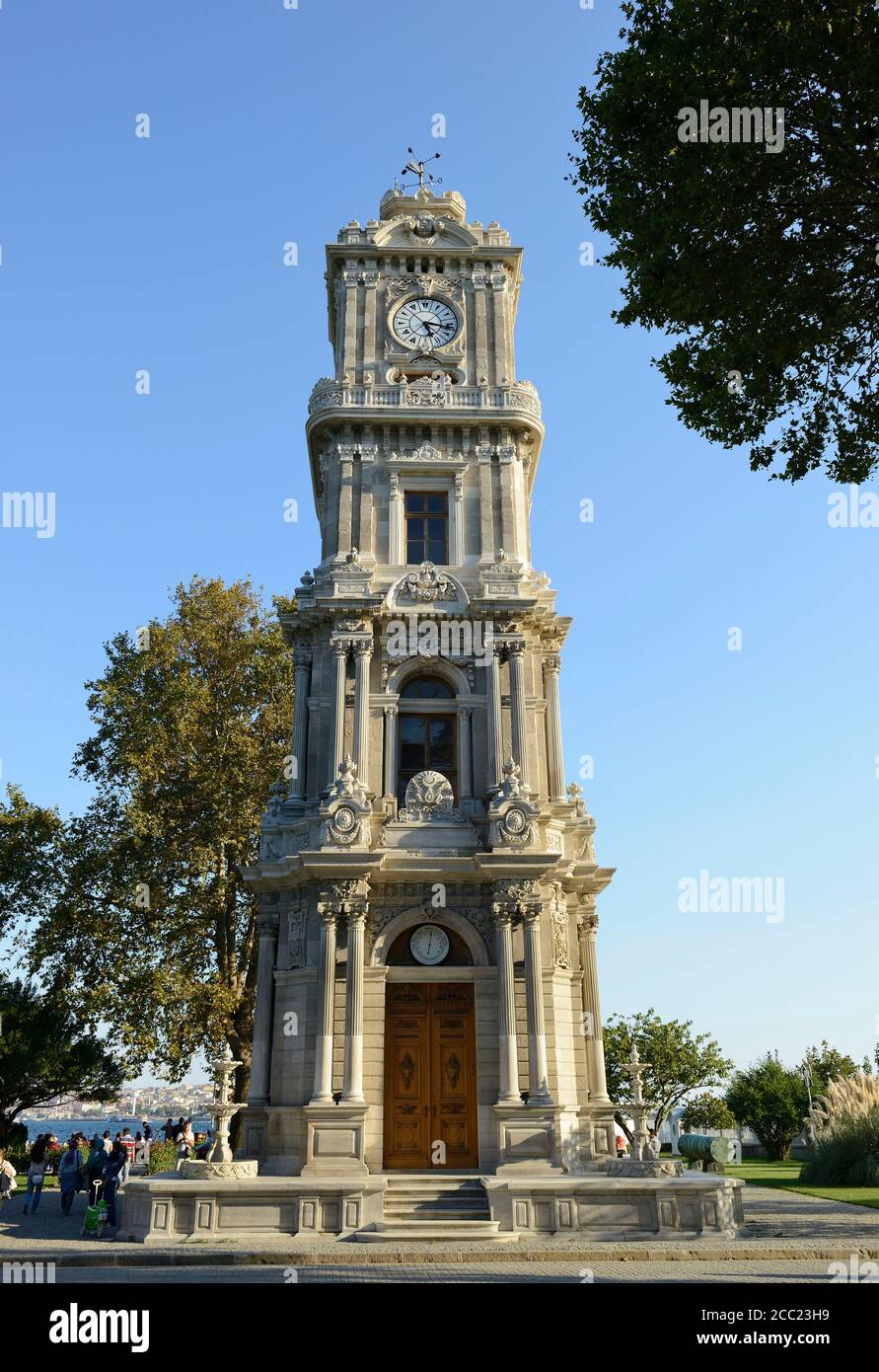 Turkey, Istanbul, View of Dolmabahce Clock Tower Stock Photo - Alamy