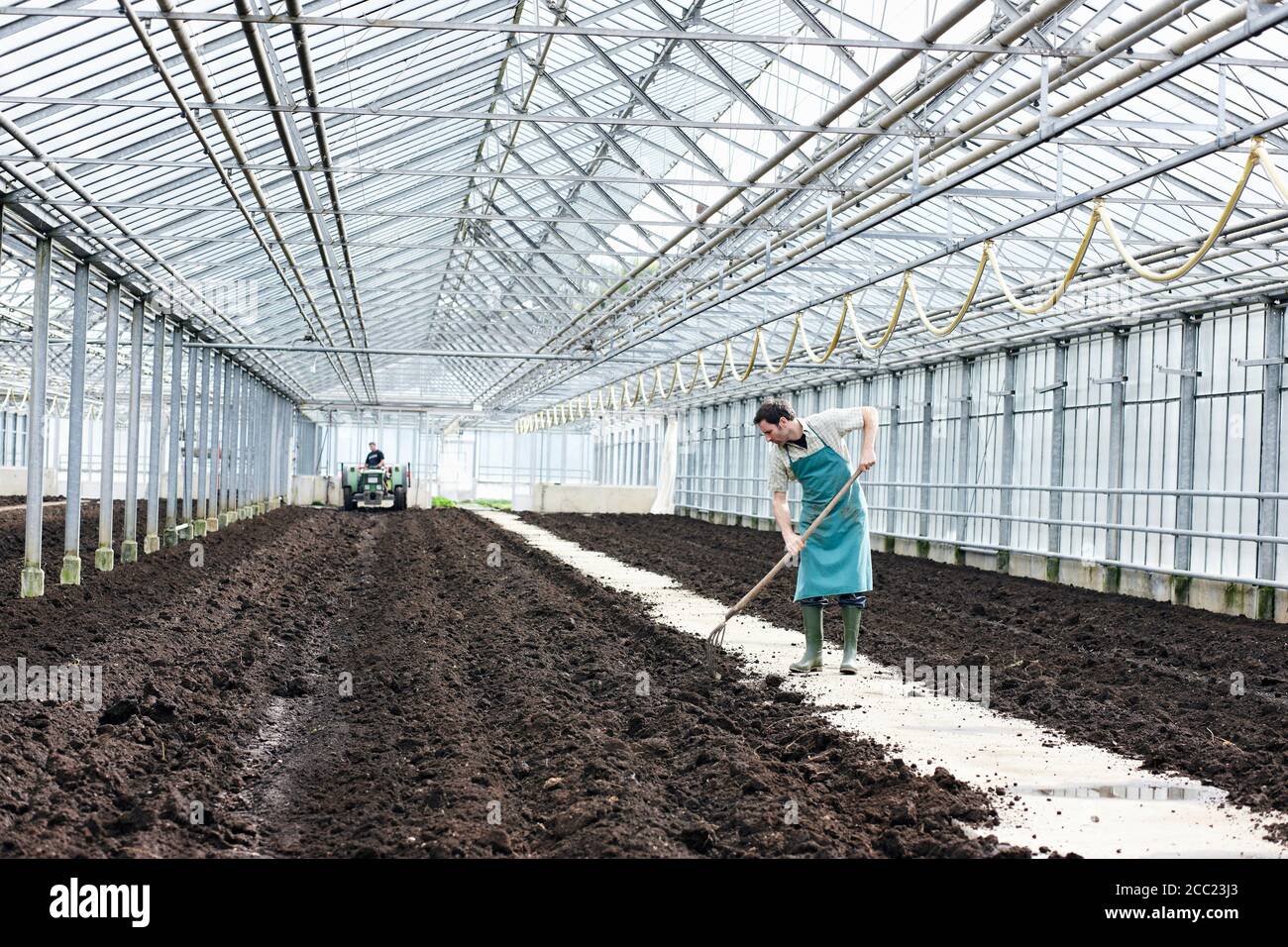 Mature man digging garden fork hi-res stock photography and images - Alamy