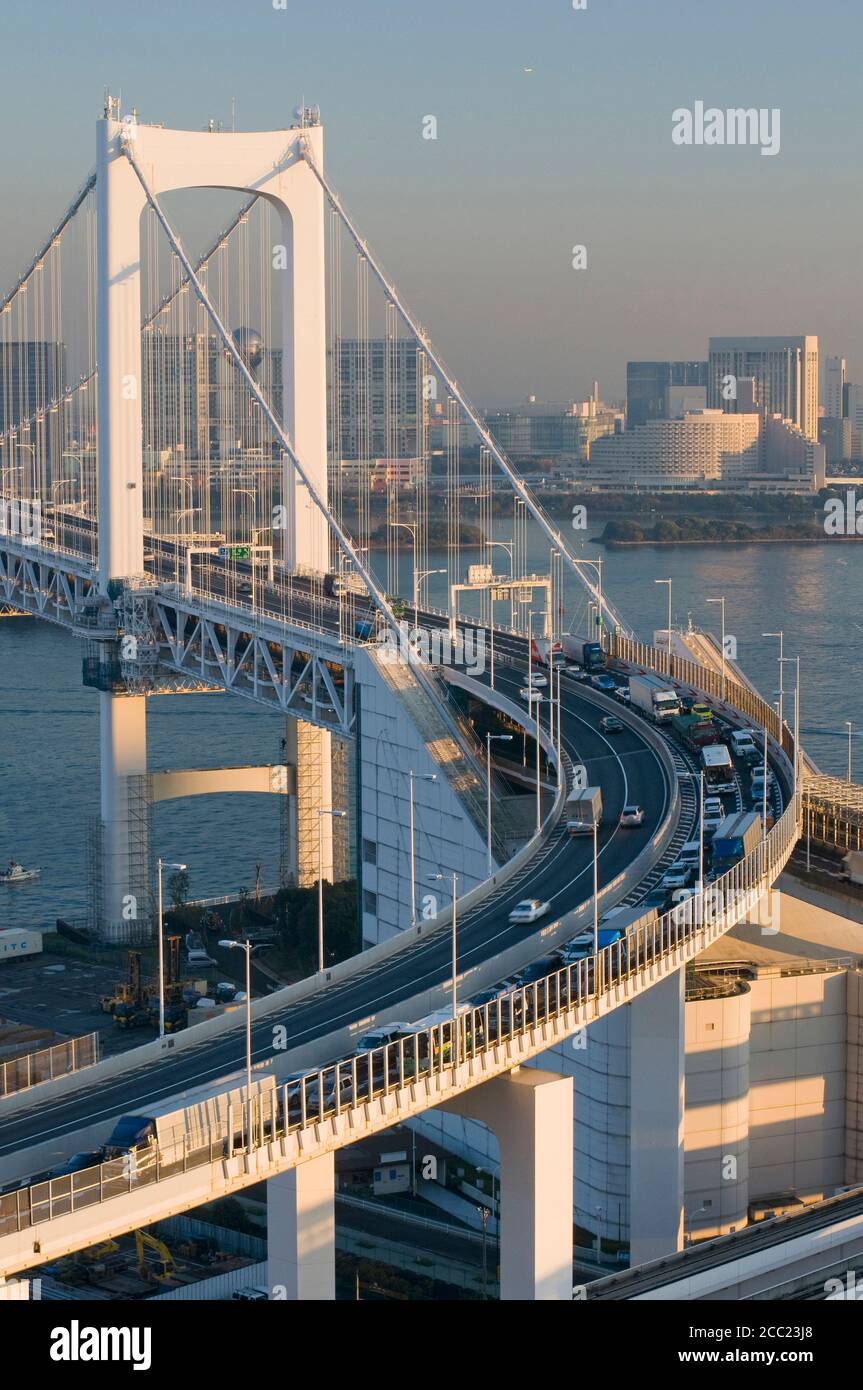 Japan, Tokyo, Odaiba, Rainbow Bridge Stock Photo - Alamy
