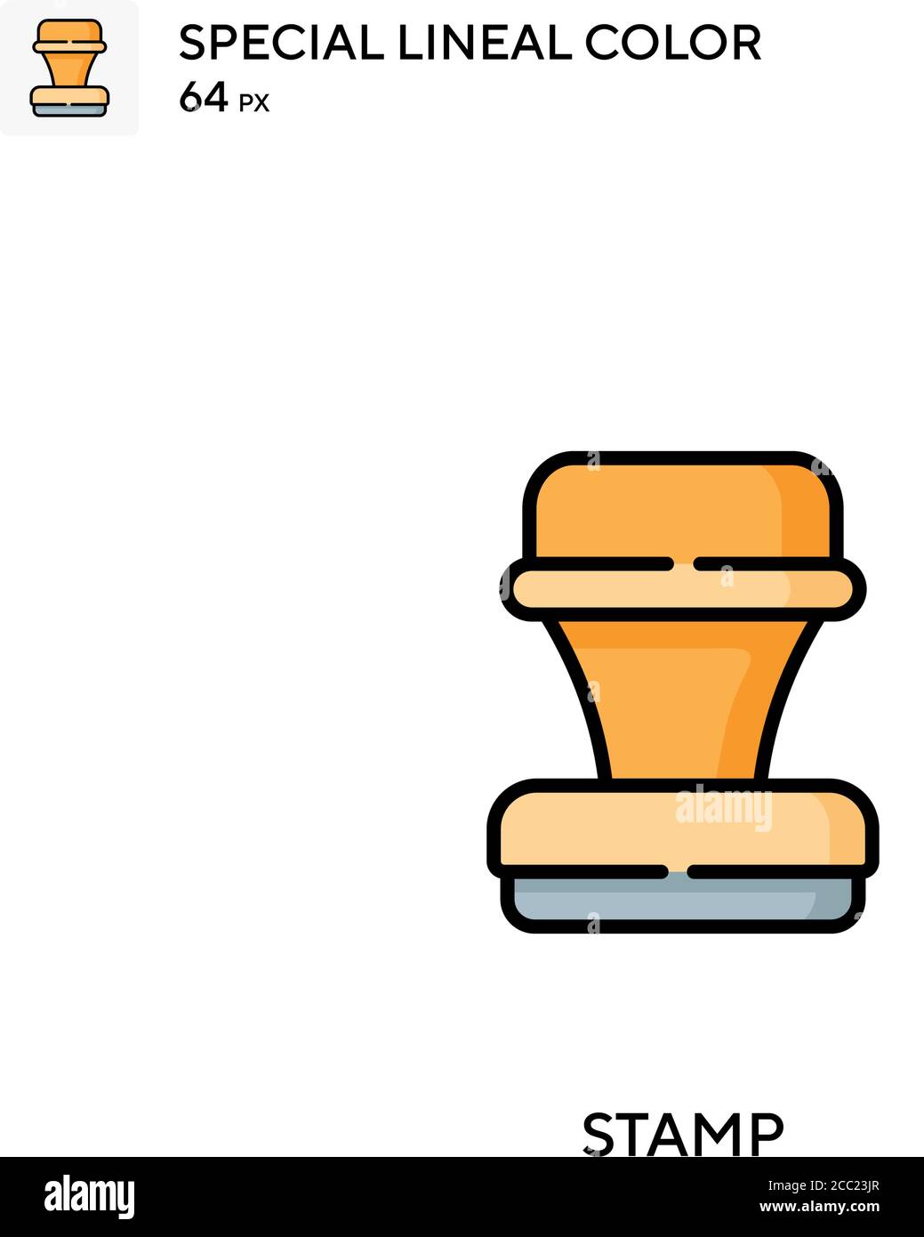 Stamp Special lineal color vector icon. Stamp icons for your business ...