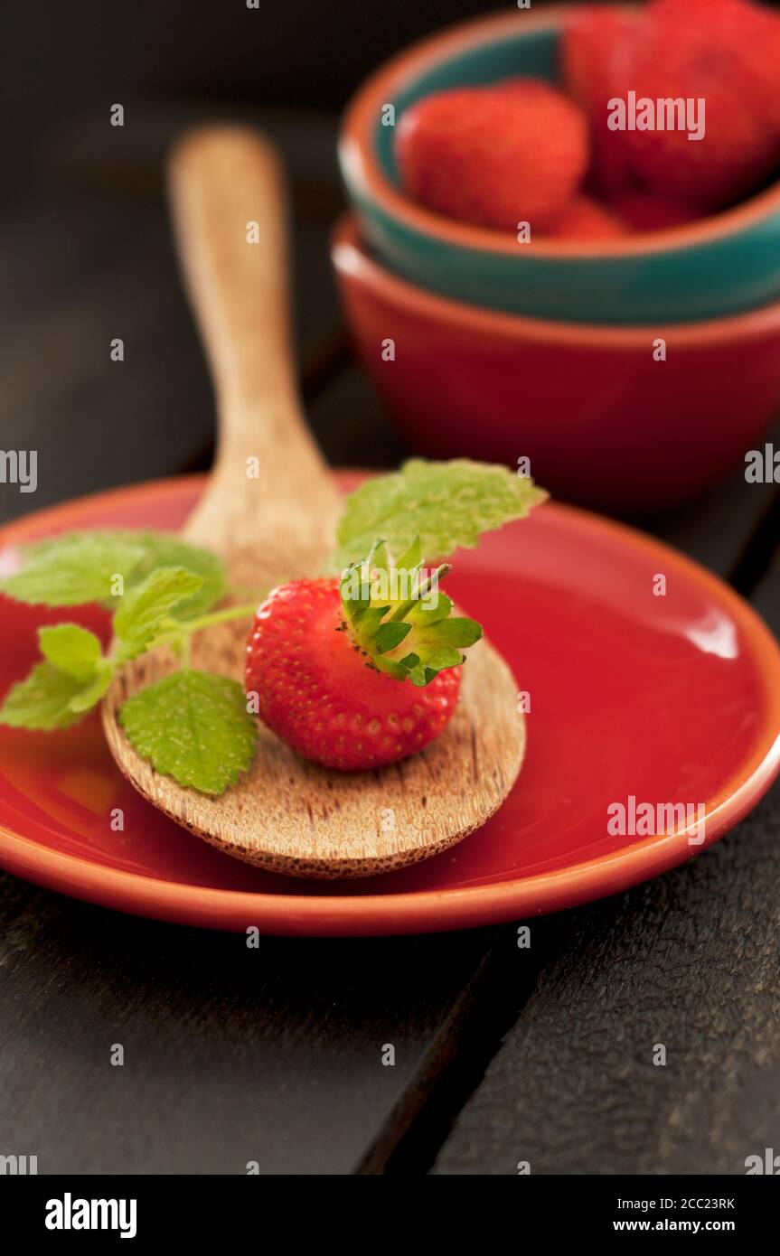 Berry on spoon hi-res stock photography and images - Alamy