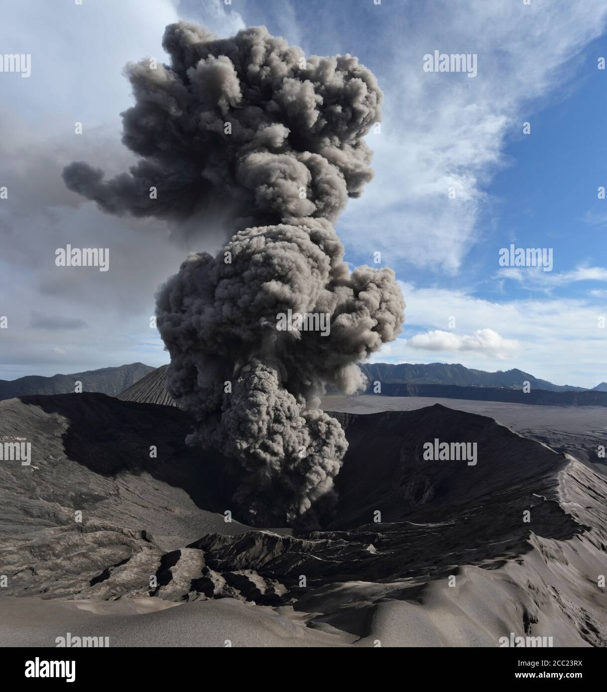 Indonesia, Java, View of eruption from Bromo volcano Stock Photo - Alamy