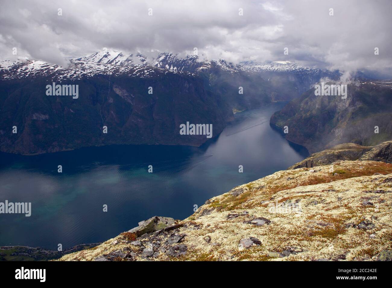 Aurlandsfjord seen from mountain hi-res stock photography and images ...