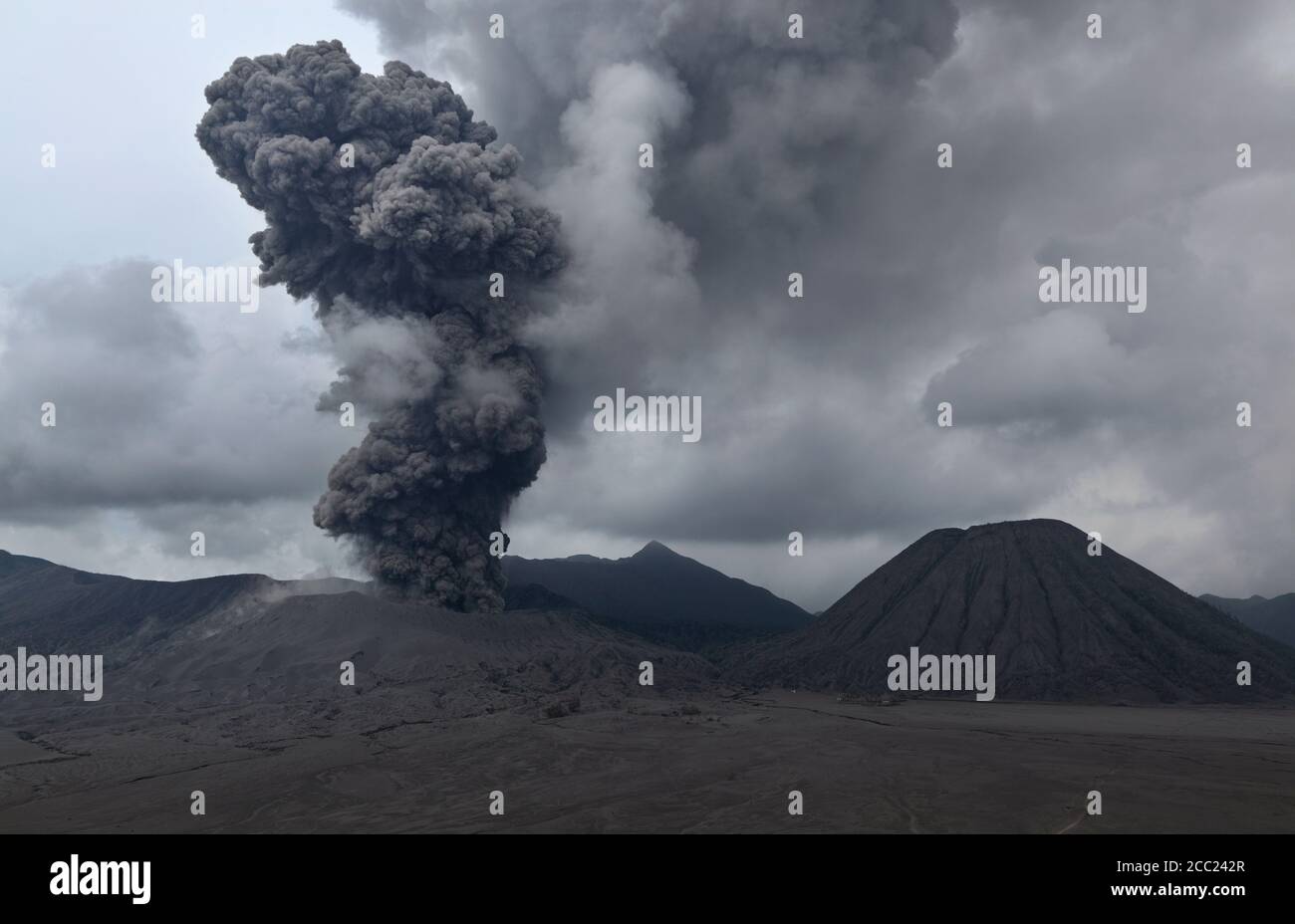 Indonesia, Java, View of eruption from Bromo volcano Stock Photo - Alamy