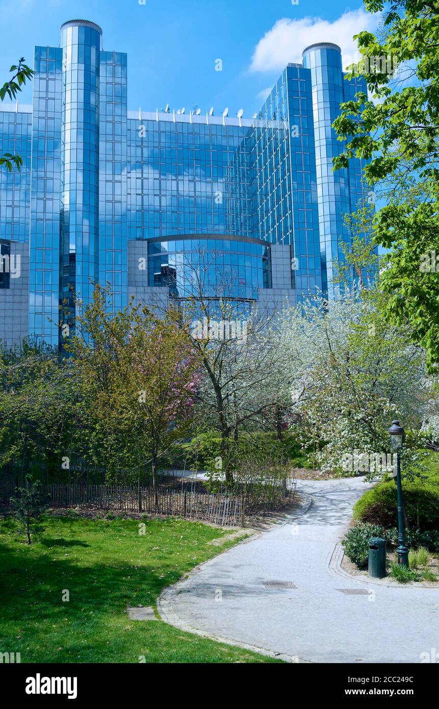 Belgium, Brussels, European Parliament building Stock Photo - Alamy