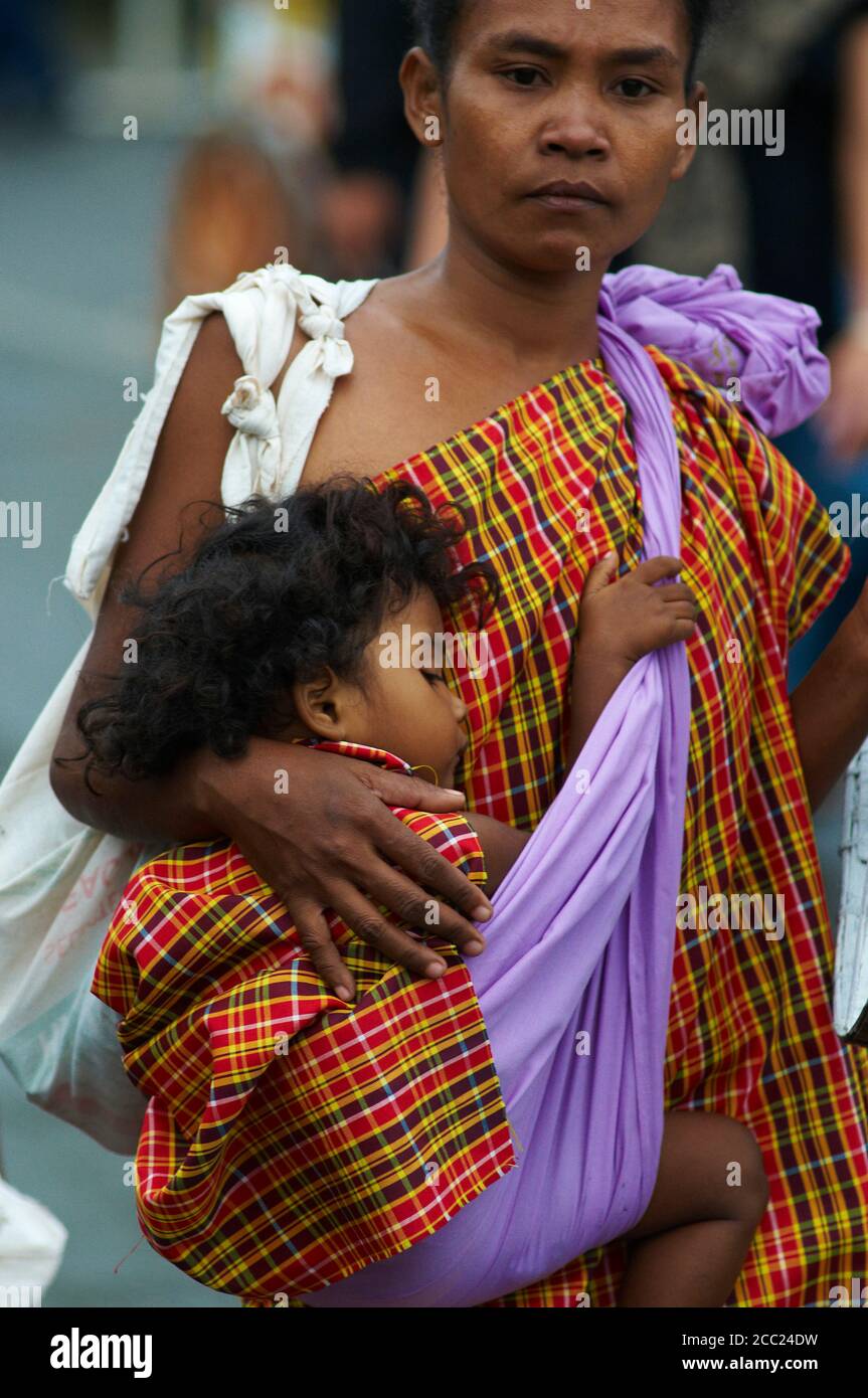 Philippines, Panay island, Kalibo city, Ati Atihan festival Stock Photo ...