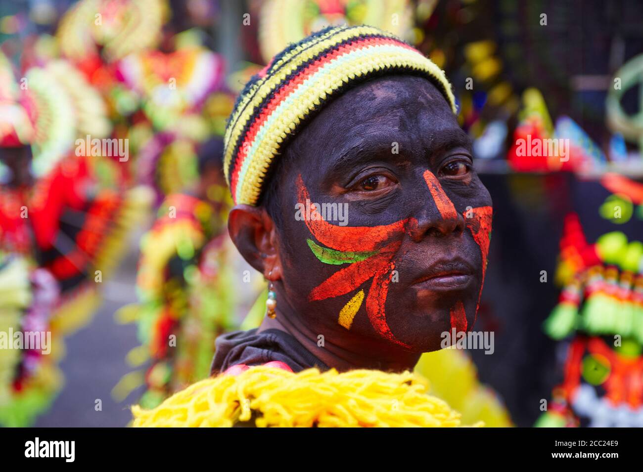 Philippines, Panay island, Kalibo city, Ati Atihan festival Stock Photo ...