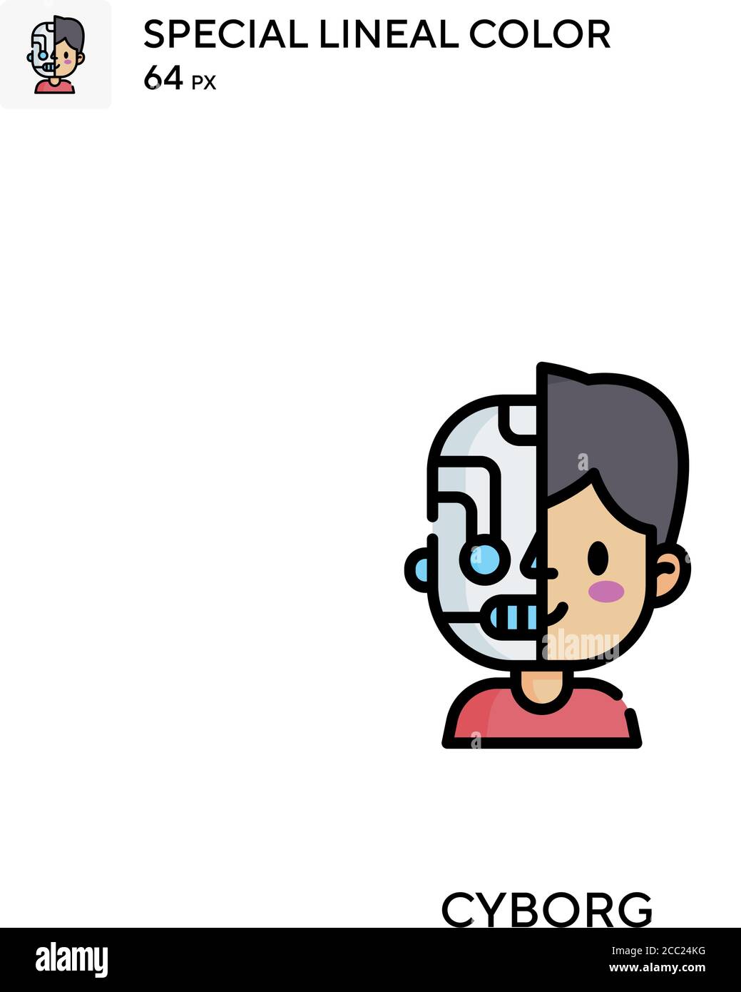 Cyborg Special lineal color vector icon. Cyborg icons for your business ...