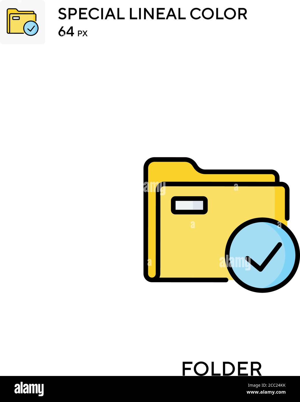 Folder Special lineal color vector icon. Folder icons for your business ...