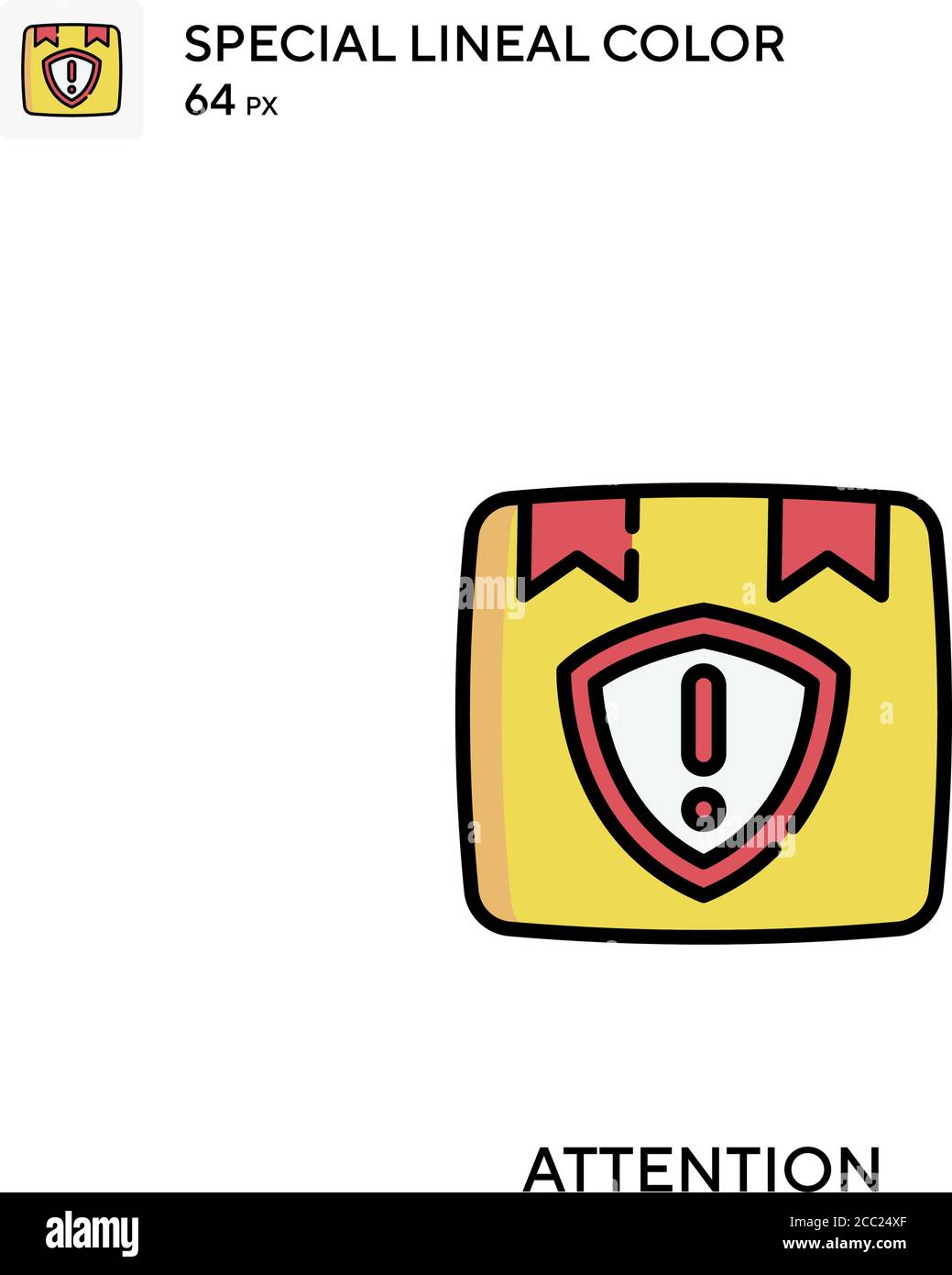 Attention Special lineal color vector icon. Attention icons for your ...