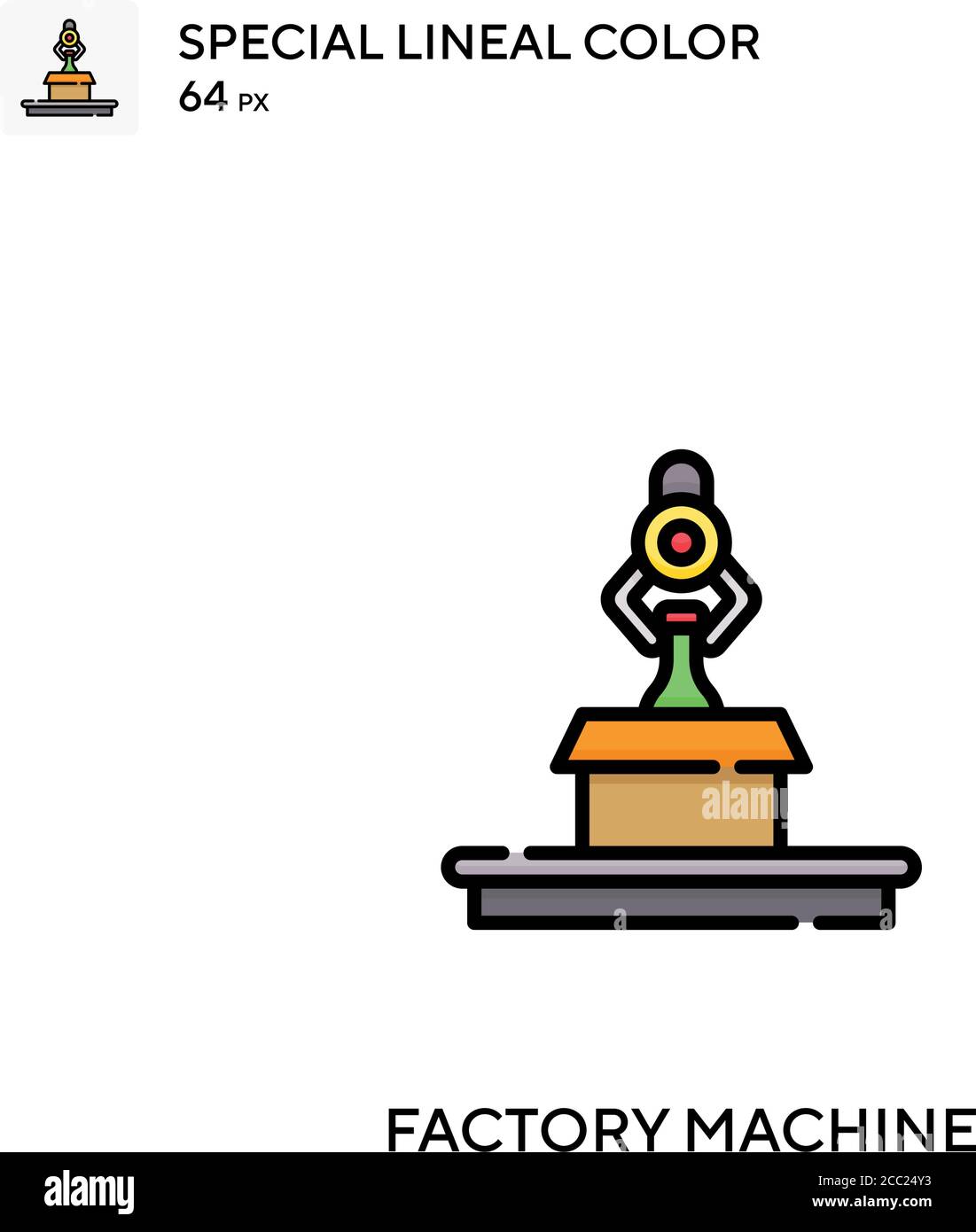 Factory machine Special lineal color vector icon. Factory machine icons ...