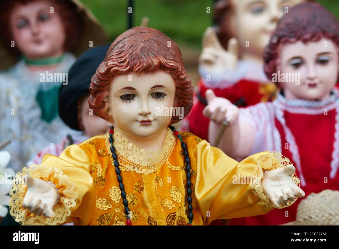 Philippines, Panay island, Kalibo city, Ati Atihan festival, procession ...