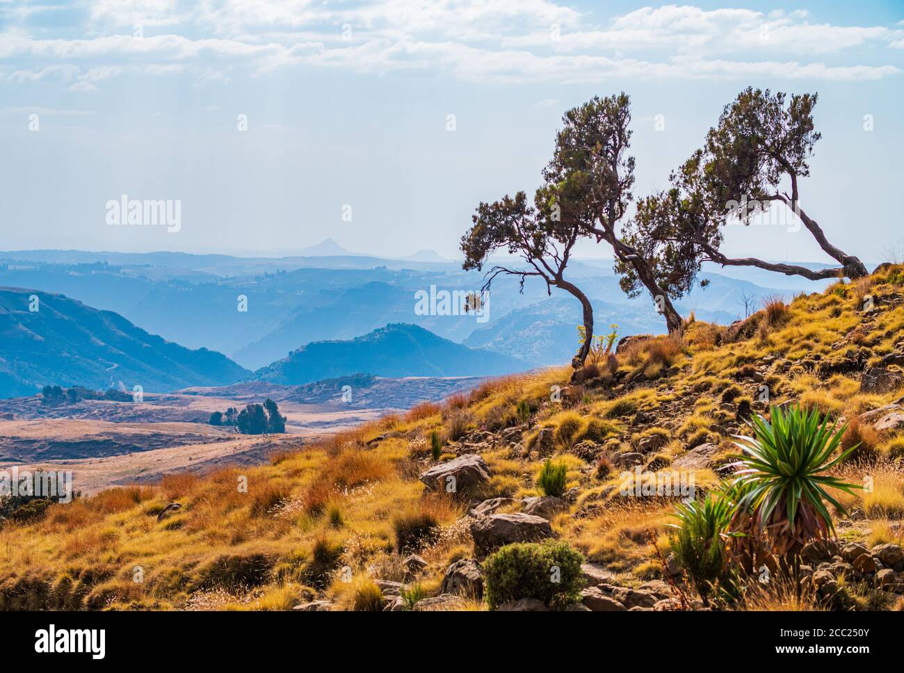 African landscape in the Simien mountains in northern Ethiopia Stock ...