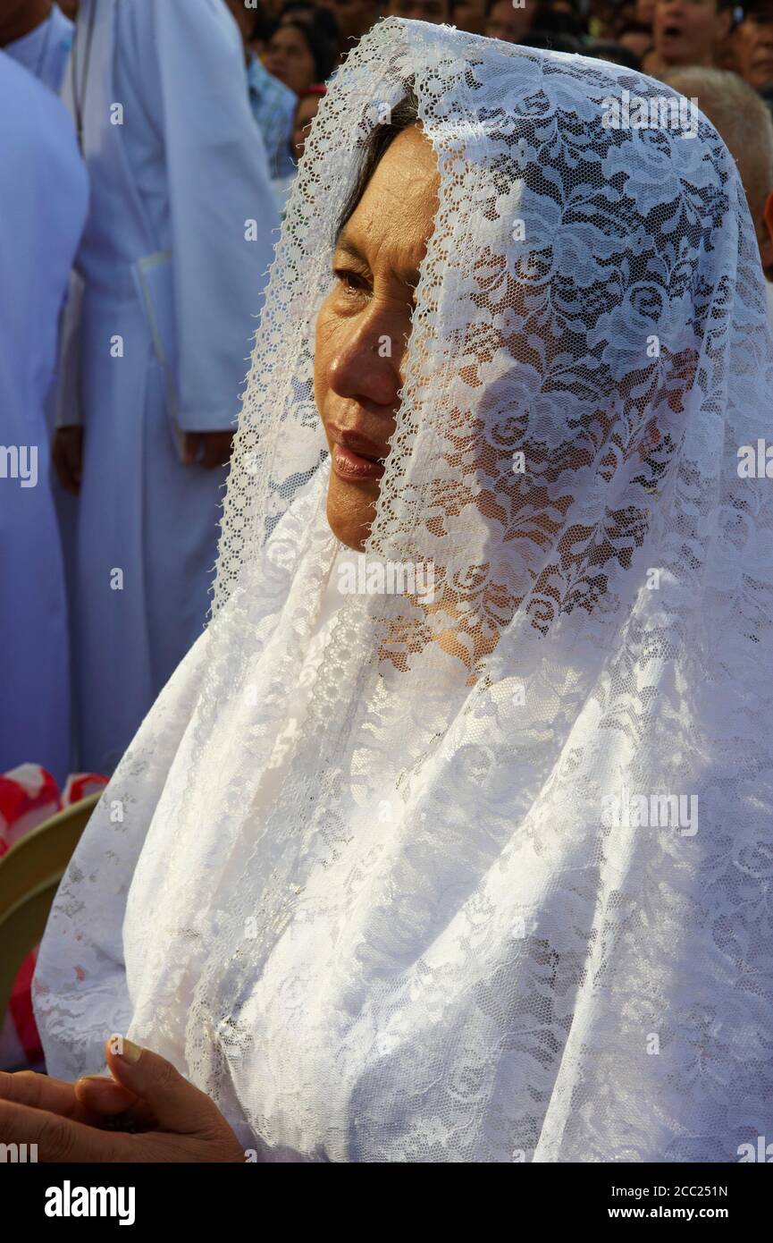 Philippines, Panay island, Kalibo city, Ati Atihan festival, procession ...
