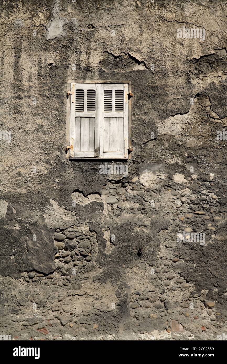 France, White shutter window Stock Photo - Alamy