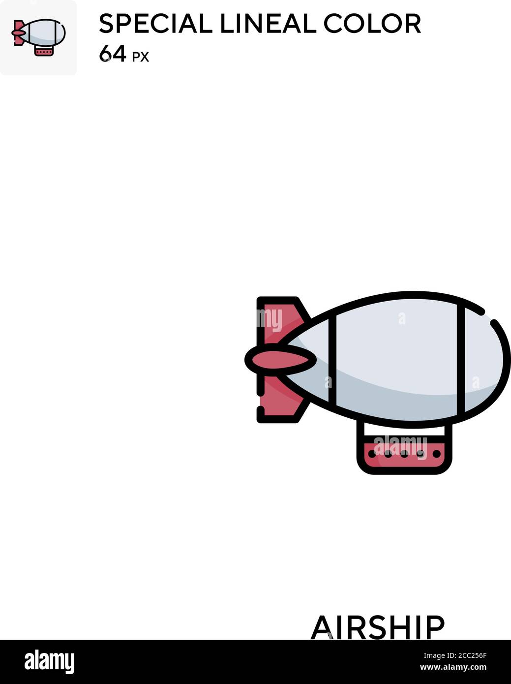 Airship Special lineal color vector icon. Airship icons for your ...