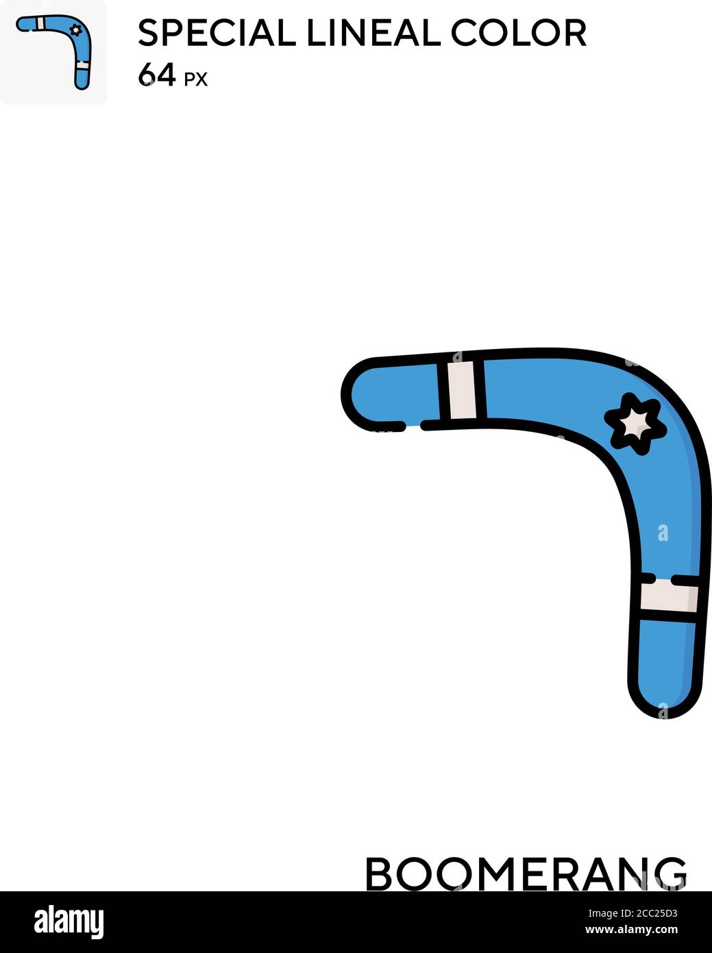 Boomerang Special lineal color vector icon. Boomerang icons for your ...