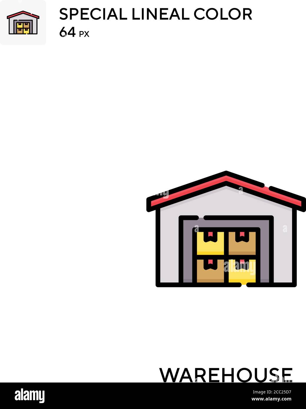 Warehouse Special lineal color vector icon. Warehouse icons for your ...