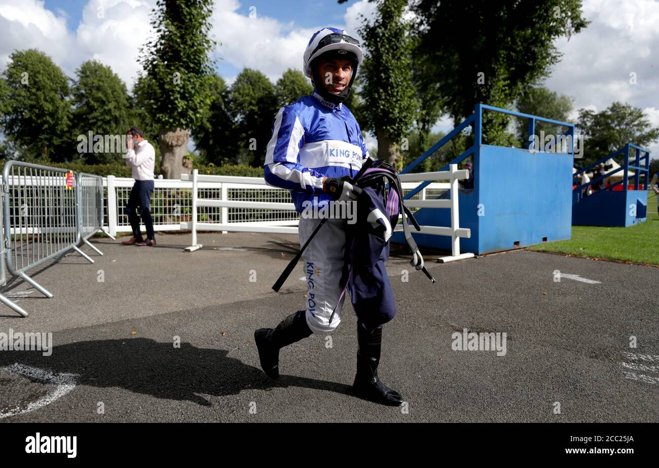Jockey Silvestre de Sousa after the British Stallion Studs EBF Maiden ...