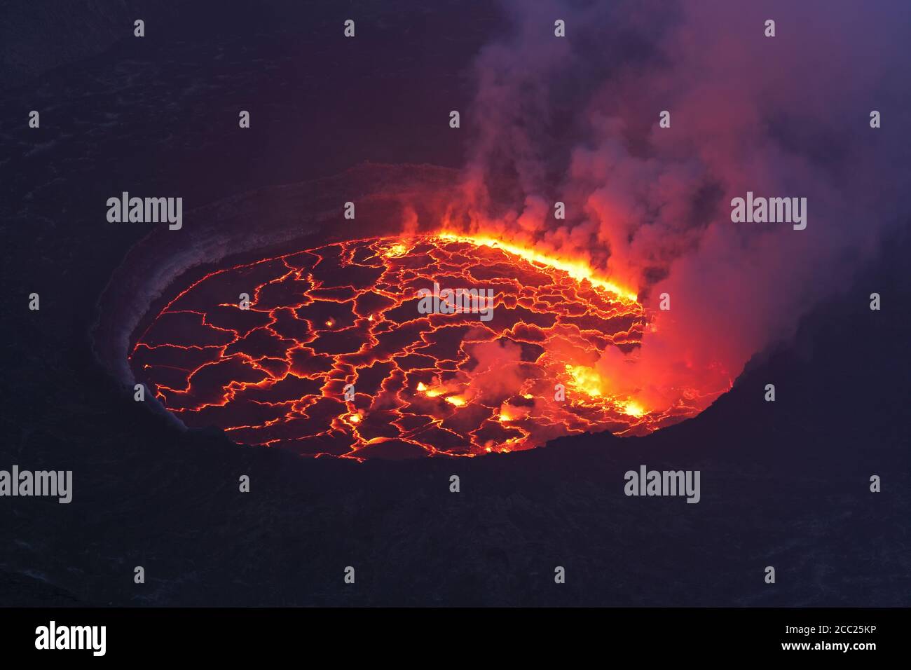 Africa, Congo, View of lava from Nyiragongo Volcano Stock Photo - Alamy