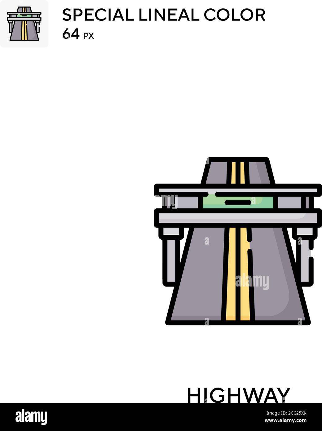 Highway Special lineal color vector icon. Highway icons for your ...