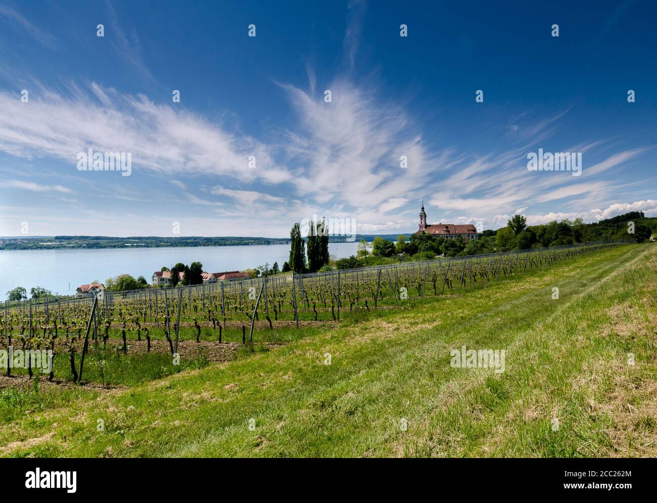 Germany, View of church near lake Kontanz Stock Photo - Alamy