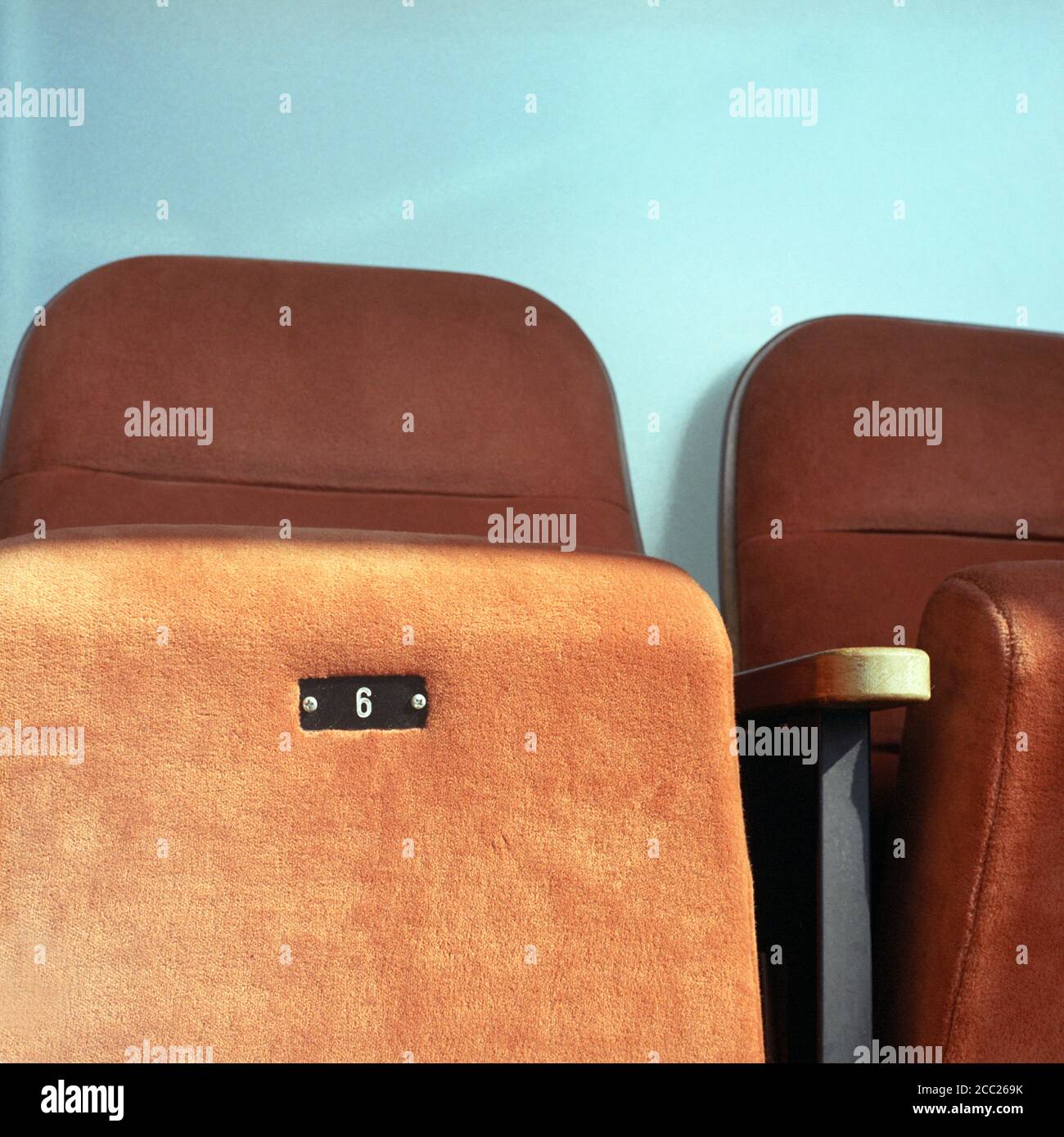 Seats in a cinema, close up Stock Photo - Alamy