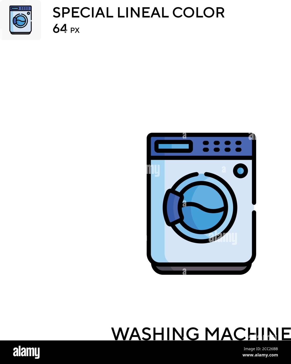 Washing machine Special lineal color vector icon. Washing machine icons ...