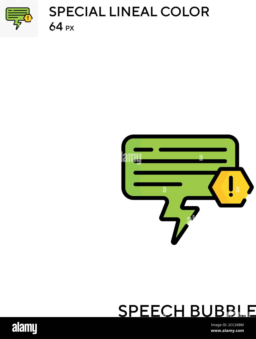 Speech bubble Special lineal color vector icon. Speech bubble icons for your business project ...
