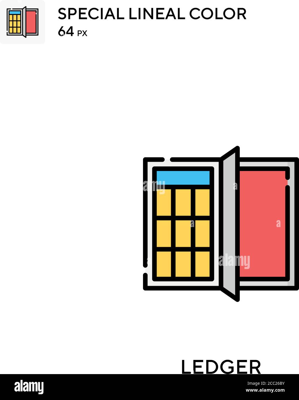 Ledger Special lineal color vector icon. Ledger icons for your business ...