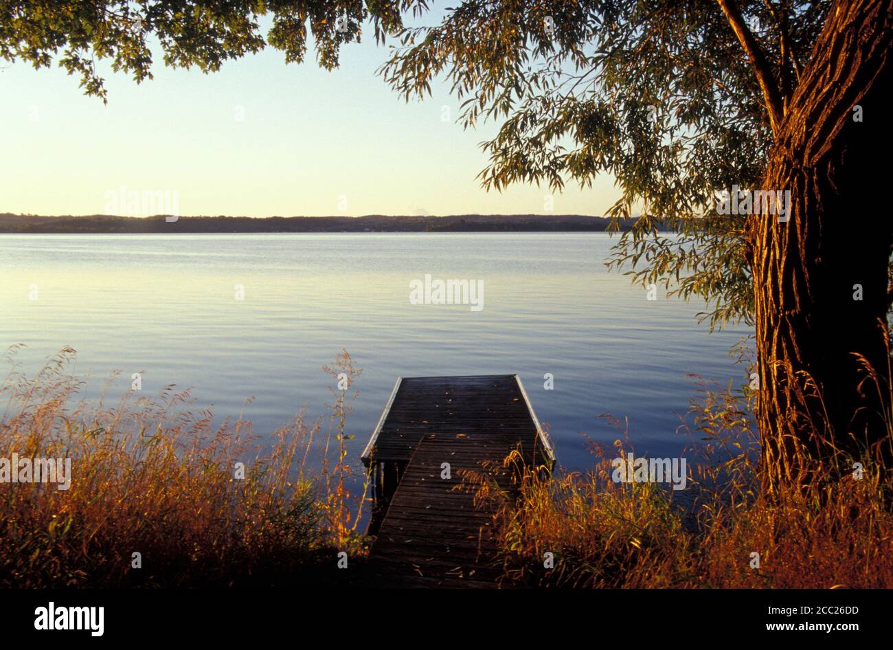 Canada, Ontario, Jetty on lake Stock Photo - Alamy