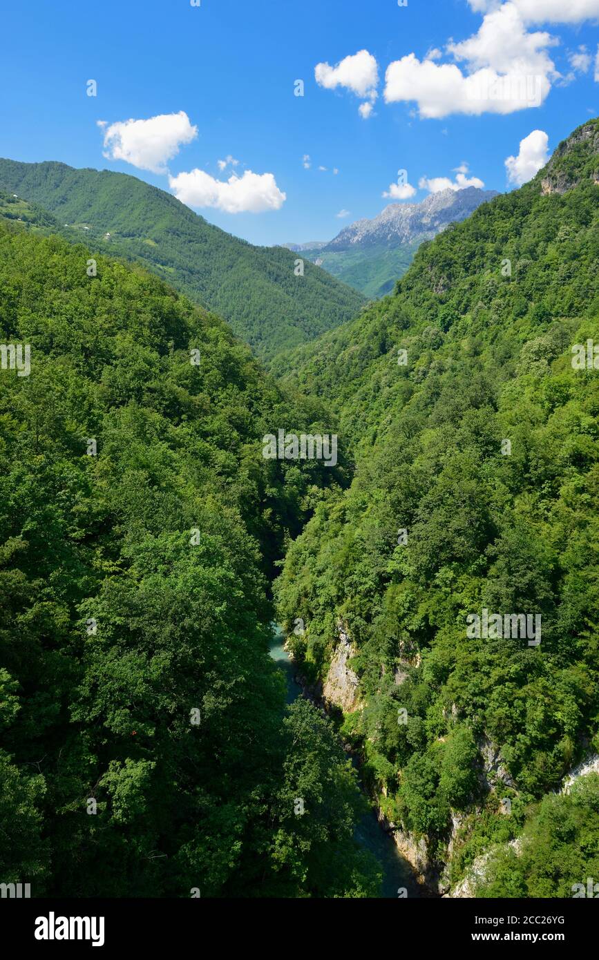 Montenegro, View of Moraca Canyon Stock Photo - Alamy