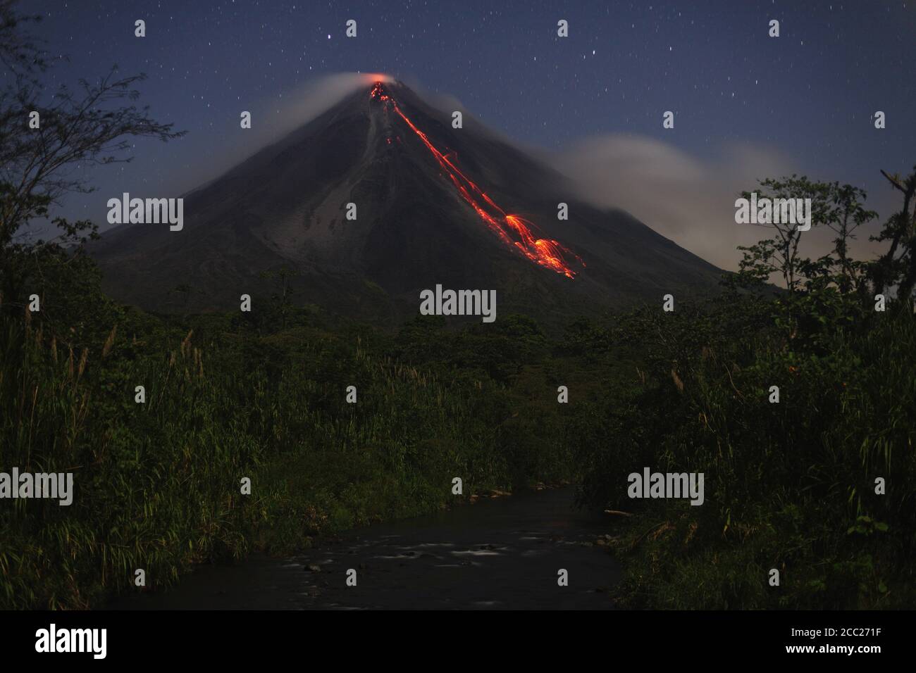 Arenal Volcano Night Eruption
