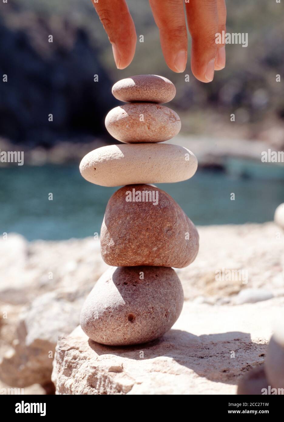 Stack of pebbles, close-up Stock Photo - Alamy