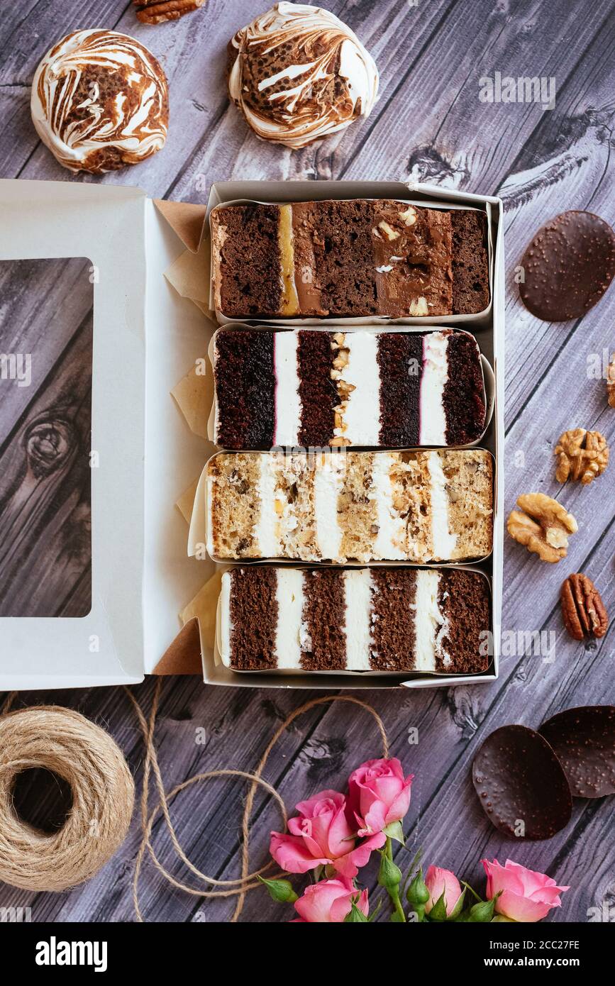 Assorted different pieces cake hi-res stock photography and images - Alamy