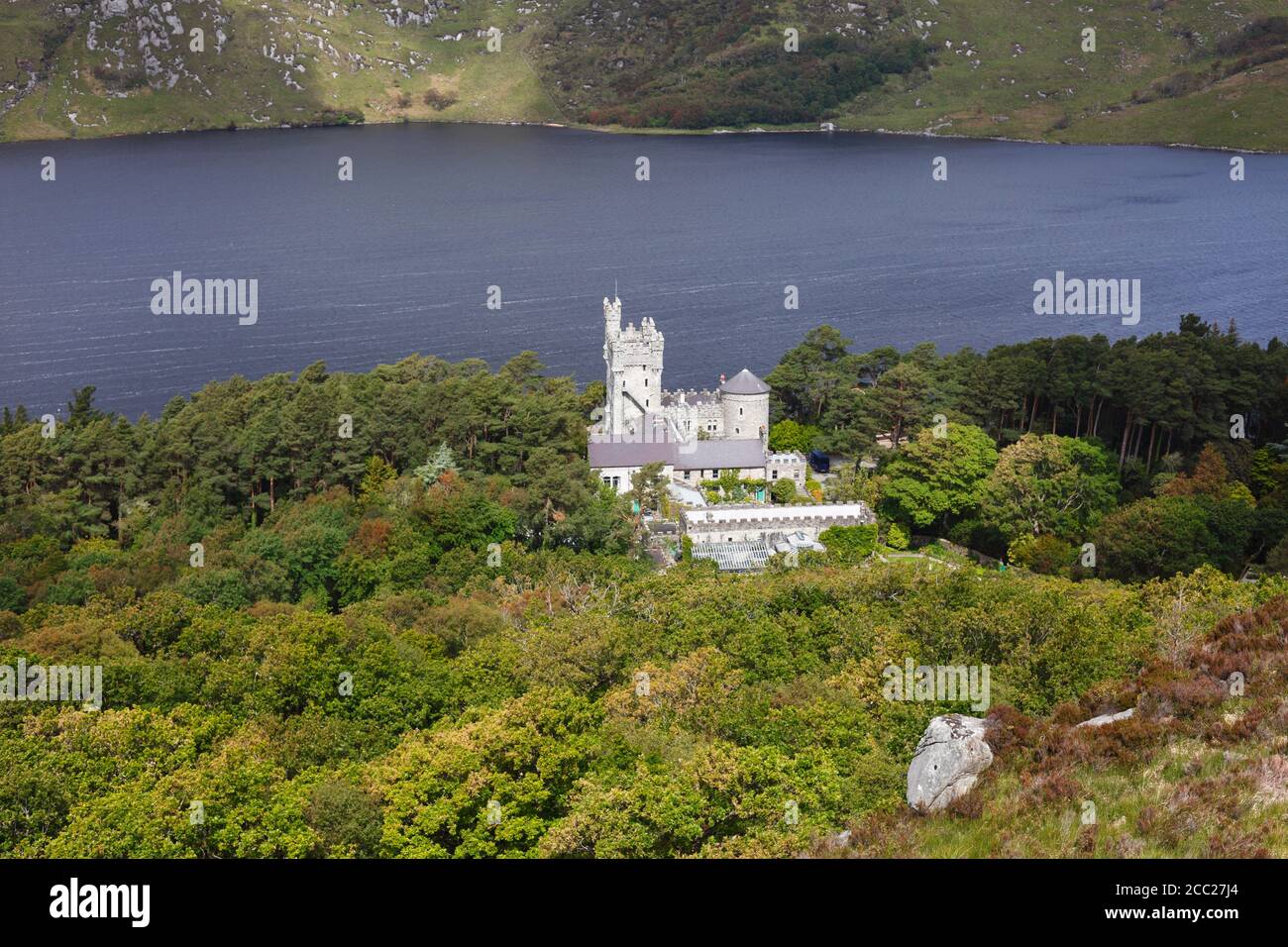 Ireland, County Donegal, View of Glenveagh Castle Stock Photo - Alamy