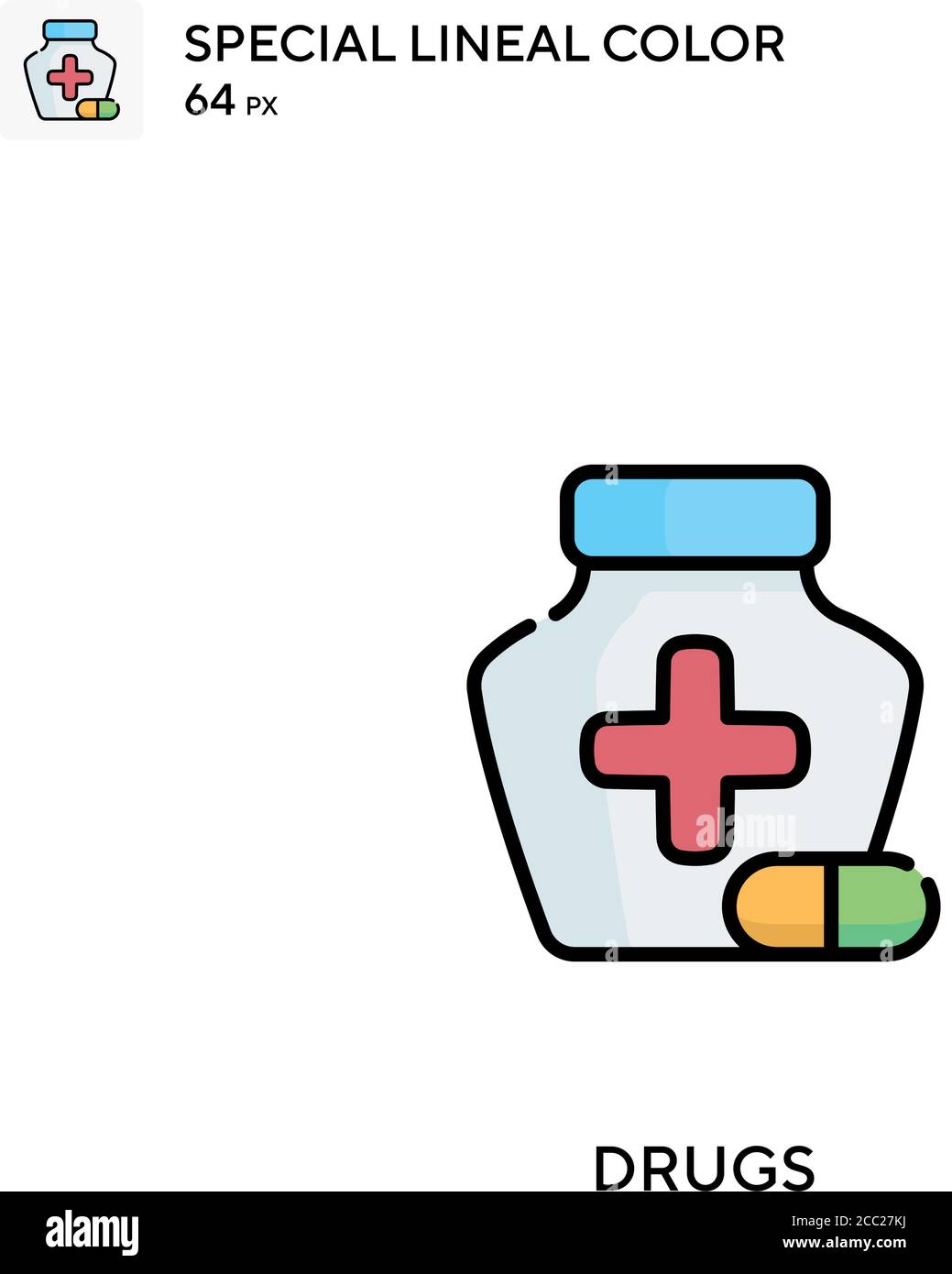 Drugs Special lineal color vector icon. Drugs icons for your business ...
