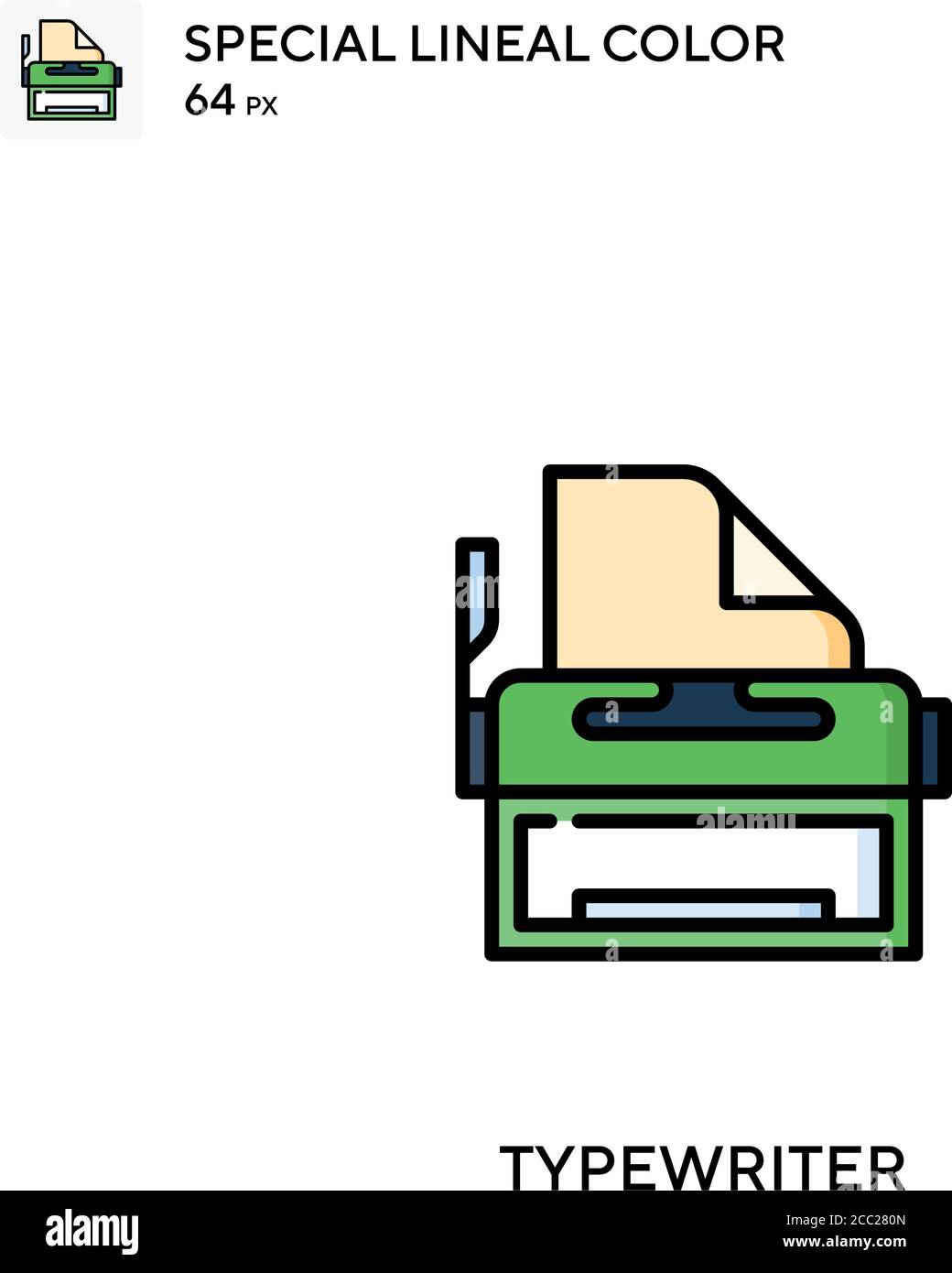 Typewriter Special lineal color vector icon. Typewriter icons for your ...