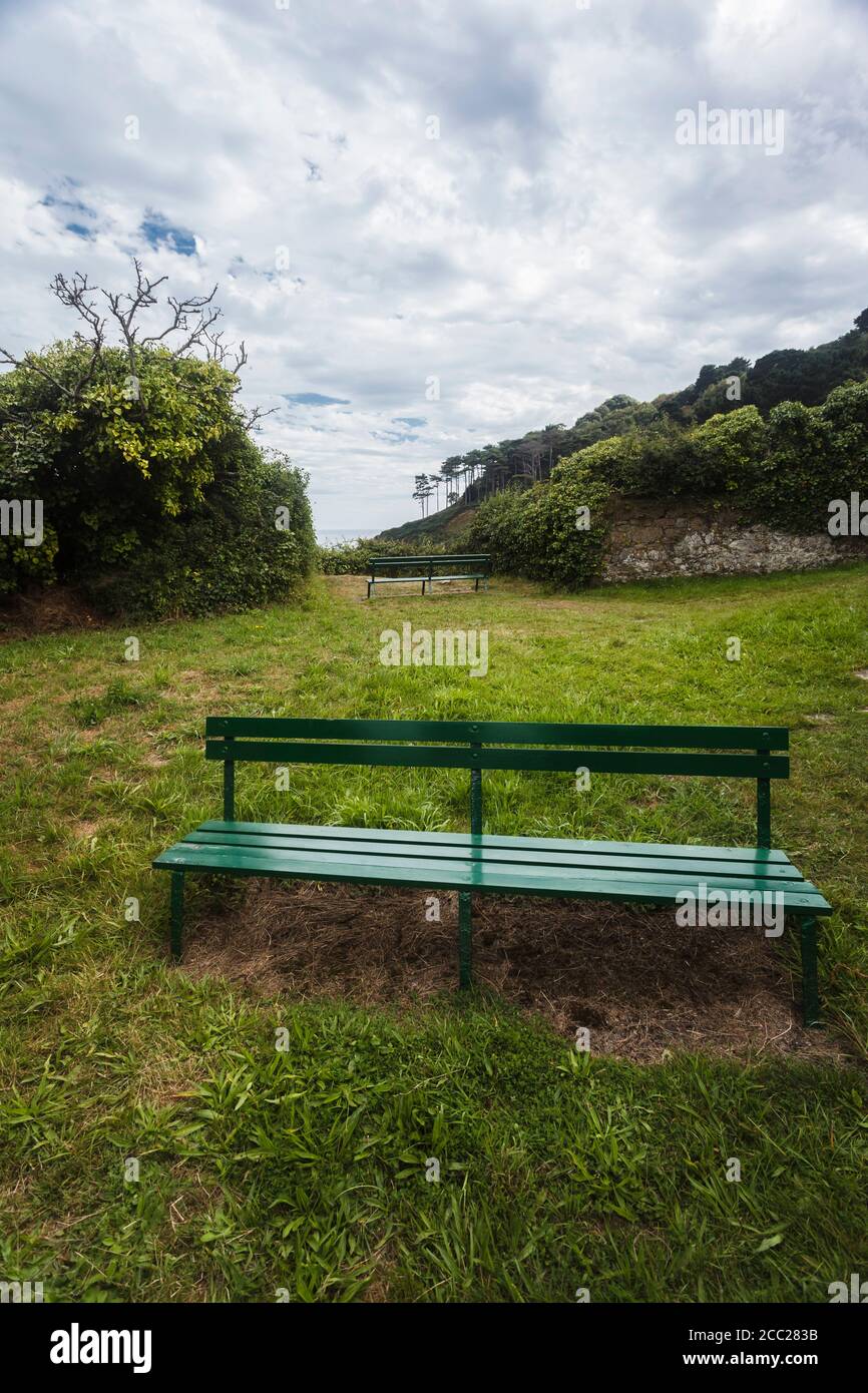 Guernsey, View of Cliff Paths Stock Photo - Alamy