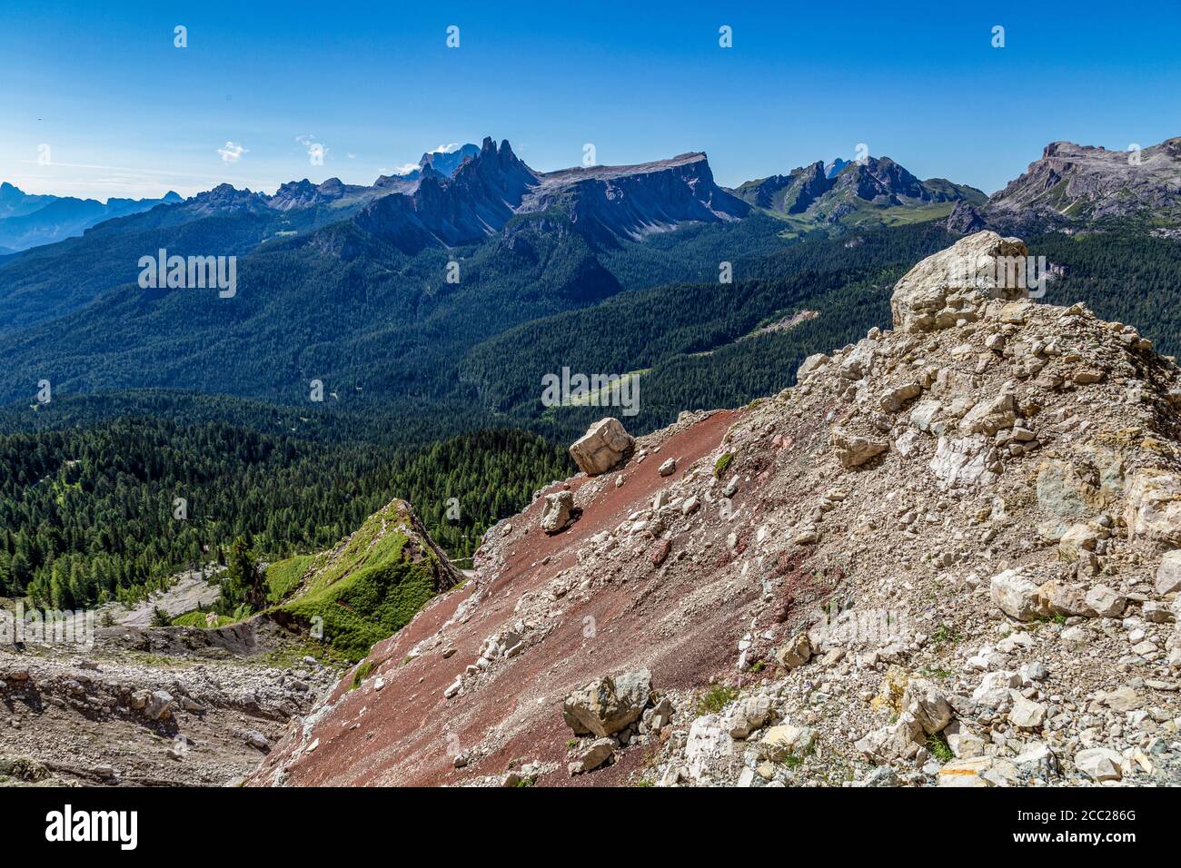 Italy Veneto Dolomiti - Panorama from the Astaldi aided path Stock ...
