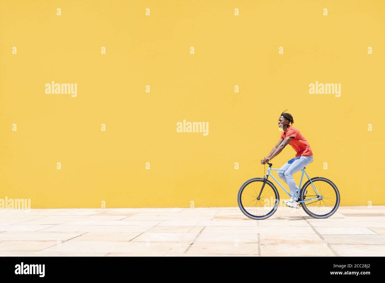 Bike on pavement hi-res stock photography and images - Alamy
