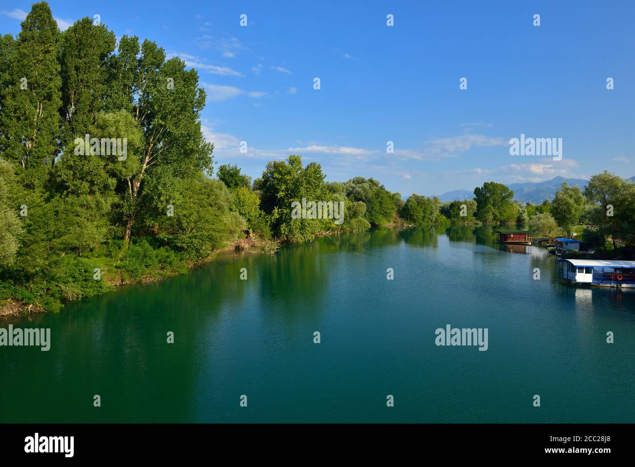 Montenegro, View of Moraca river delta at Skadar Lake Stock Photo - Alamy