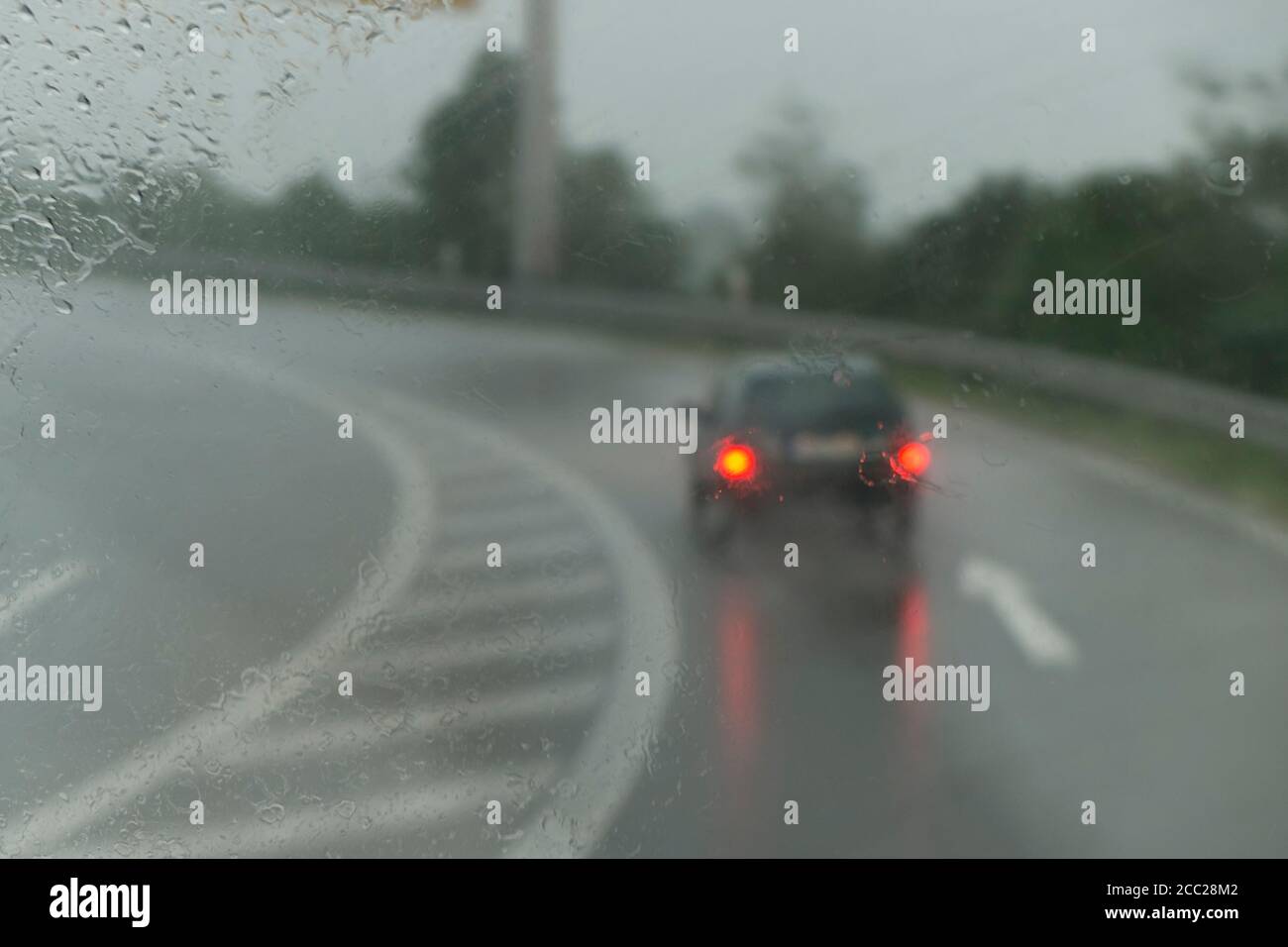 Car windscreen view traffic hi-res stock photography and images - Alamy
