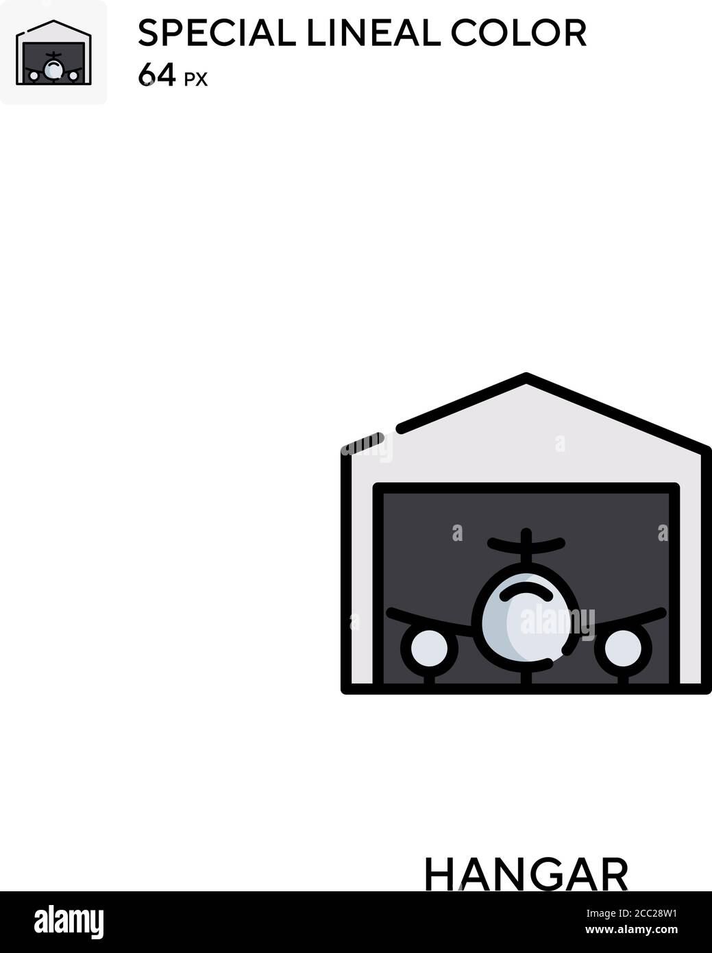 Hangar Special lineal color vector icon. Hangar icons for your business project Stock Vector ...
