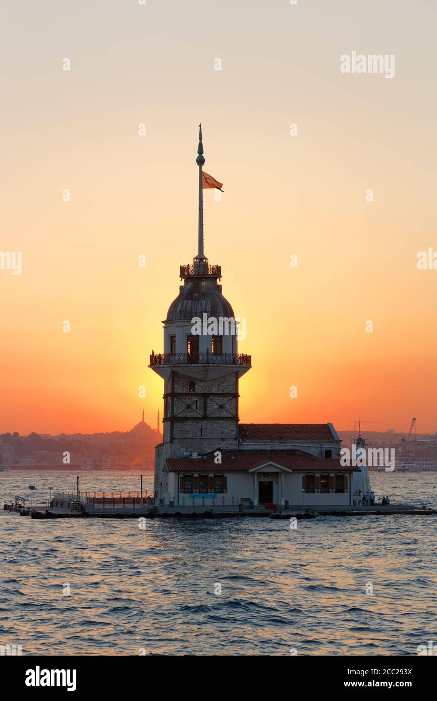 Turkey, Istanbul, View of Maidens Tower Stock Photo - Alamy