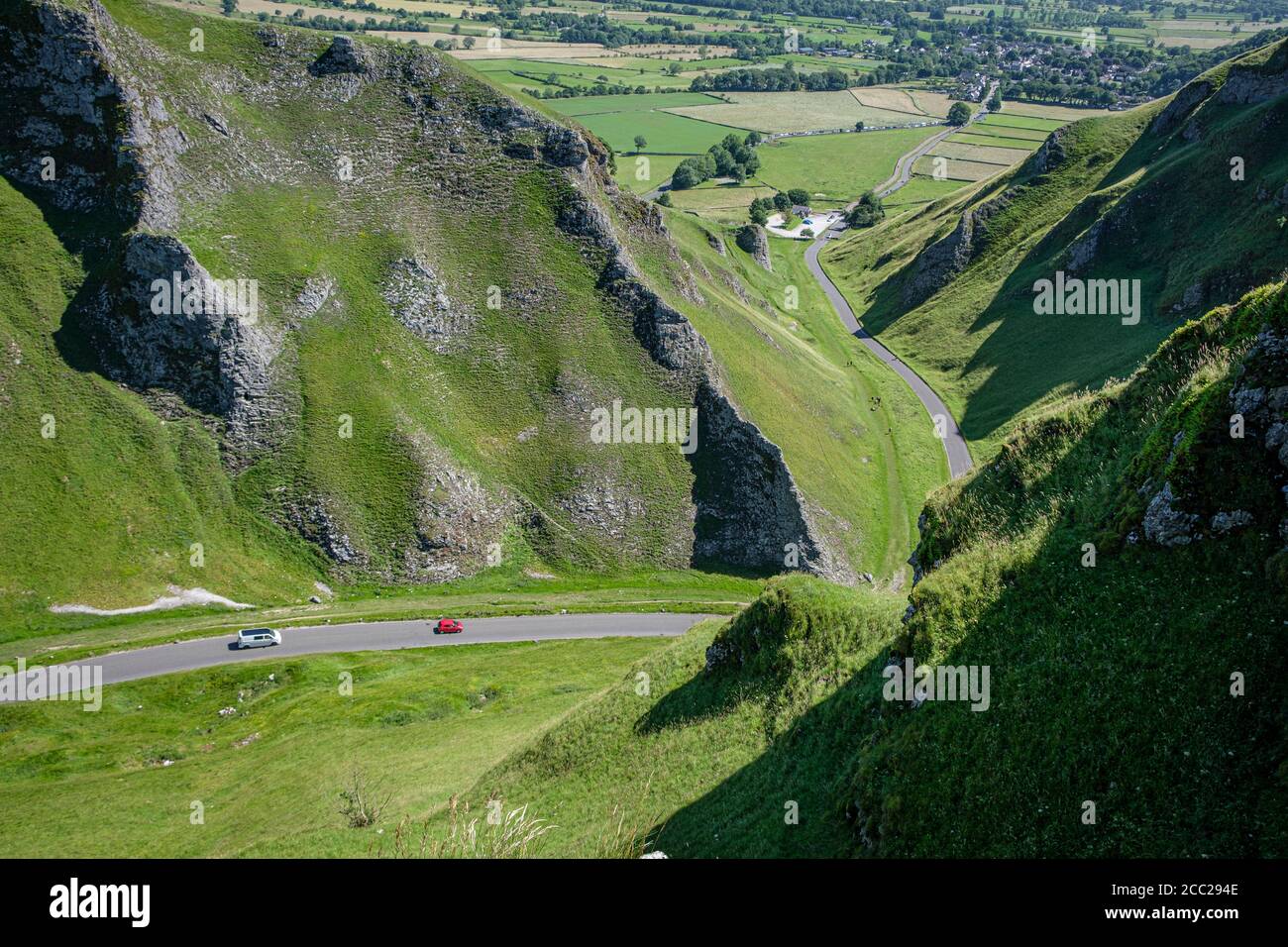 Winnats Pass, in The Derbyshire Peak District, England Stock Photo - Alamy