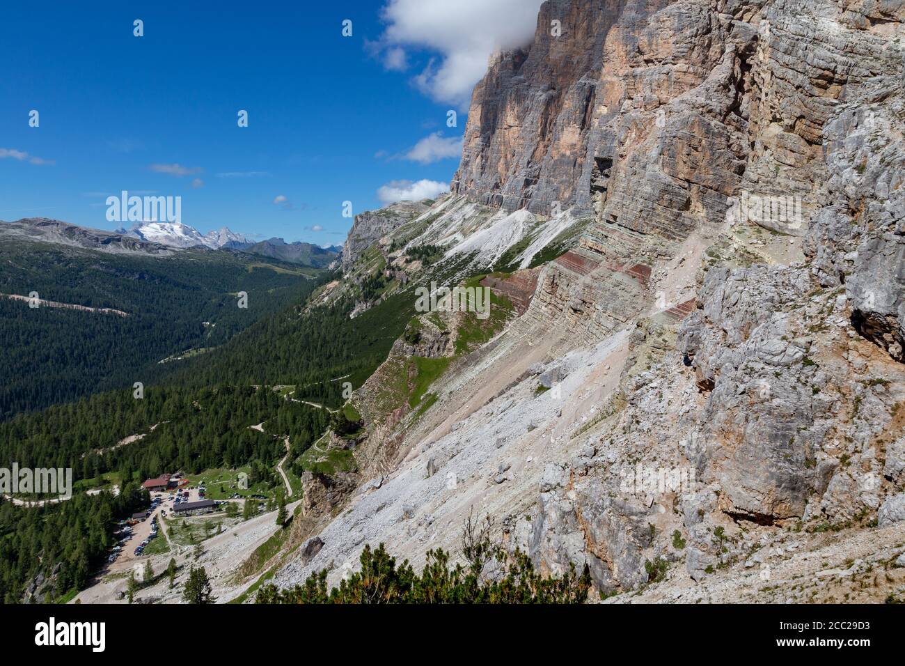Italy Veneto Dolomiti - Panorama from the end of the Astaldi aided path ...